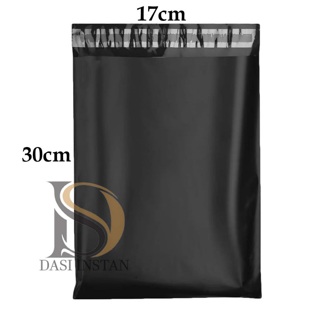 Jual Plastik Packing Polymailer Warna Hitam 17x30 isi 100 pcs Tebal ...