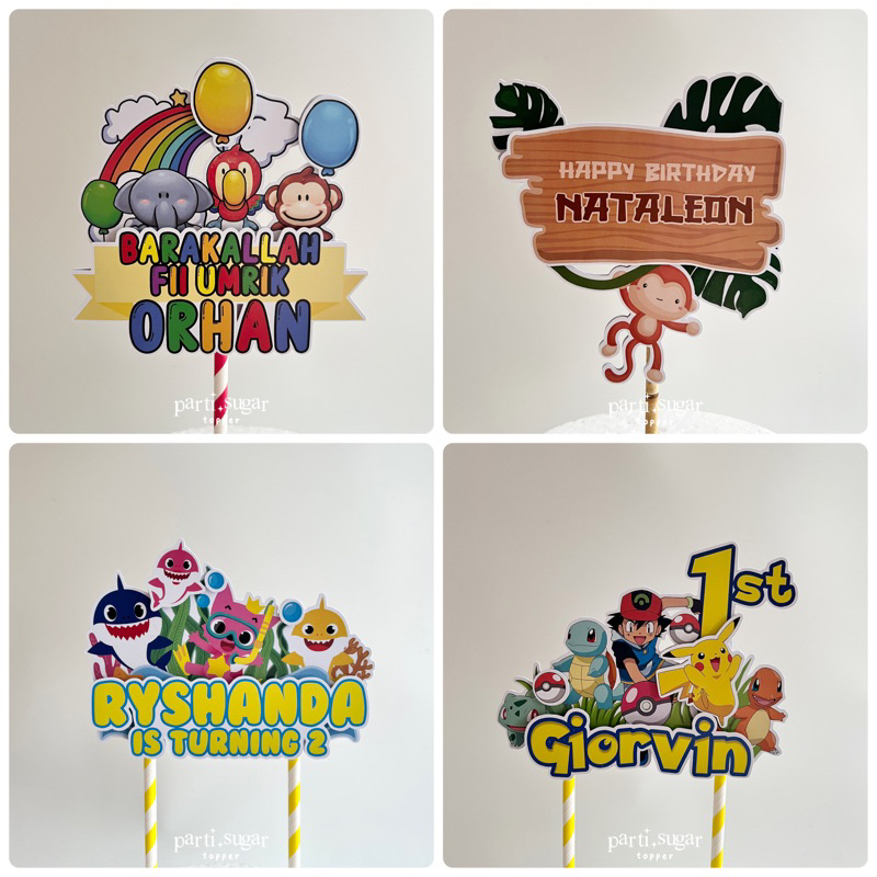 Jual [ CUSTOM GAMBAR LAIN ] Cake Topper | Shopee Indonesia