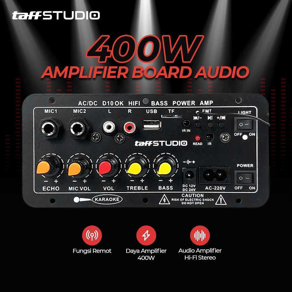 Jual TaffSTUDIO Amplifier Bluetooth 400W Ampli Audio Rakitan Papan ...