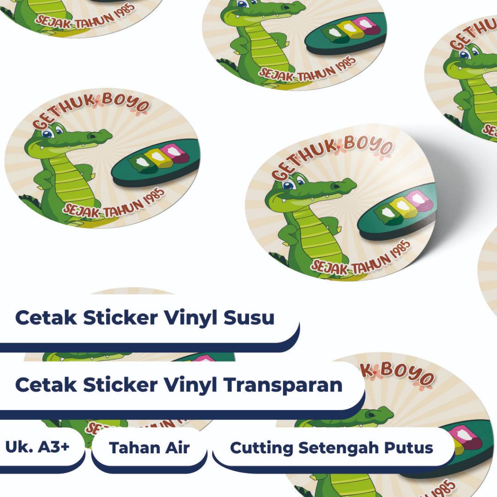 Jual CETAK STICKER VINYL SUSU / TRANSPARAN CUTTING A3+ | Shopee Indonesia