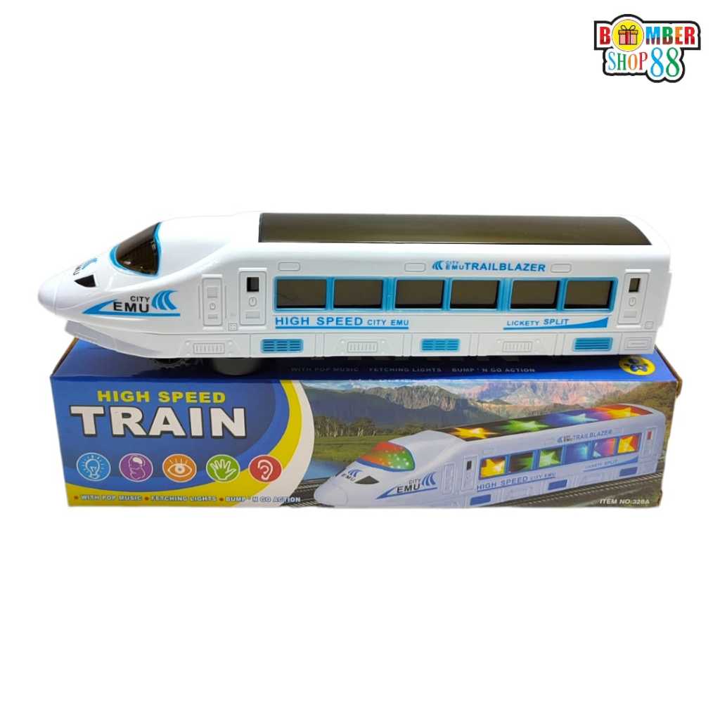 Jual Mainan Anak Kereta Cepat 3D Emu City Speed Train Lampu Musik Keren Unik Cocok Untuk Koleksi ...