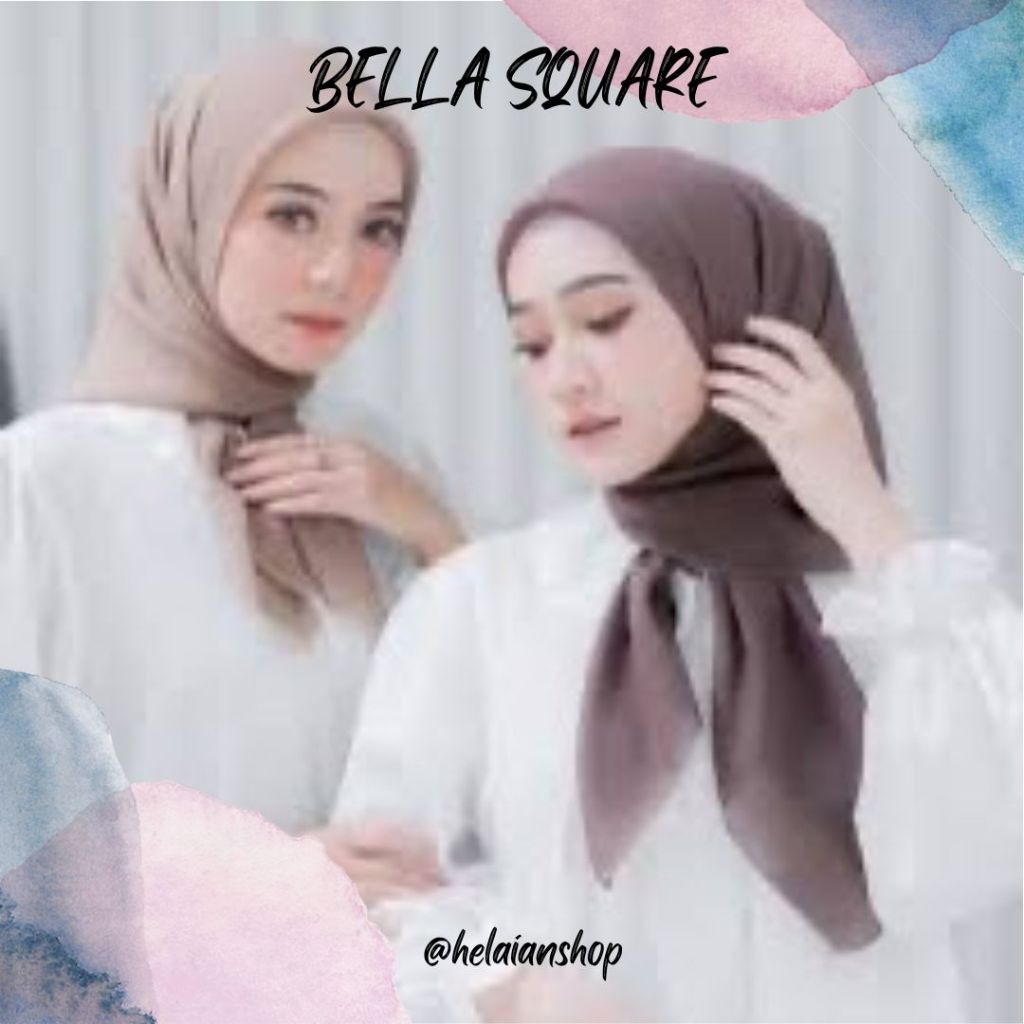 Jual HIJAB BELLA SQUARE JAHIT TEPI SEGI EMPAT | Shopee Indonesia