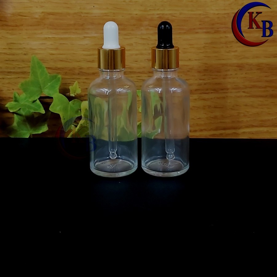Jual BOTOL PIPET 50 ML SEUM TETES ALUMUNIUM / BOTOL KACA CLEAR TEBAL ...