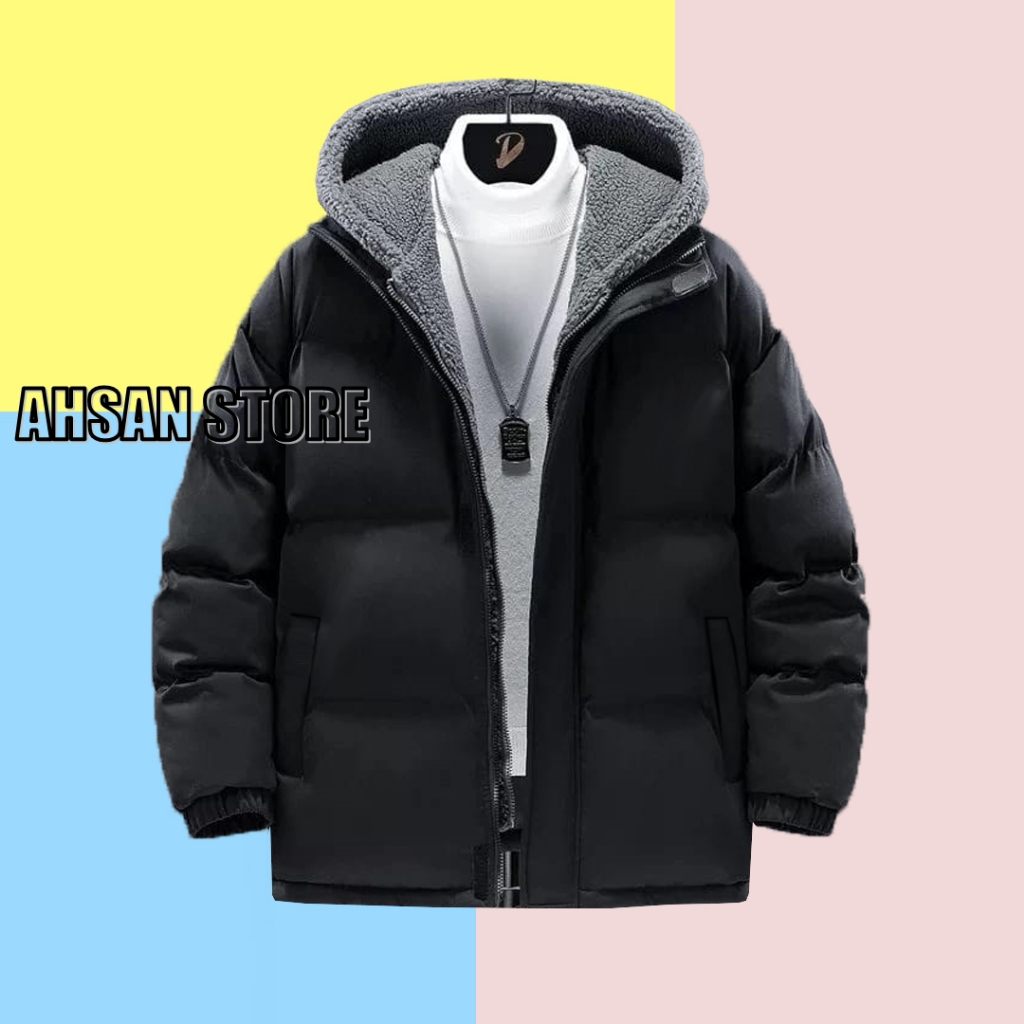 Jual JAKET JACKET JEKET WINTER TEBAL HOODIE BULU MUSIM DINGIN JUMBO ...