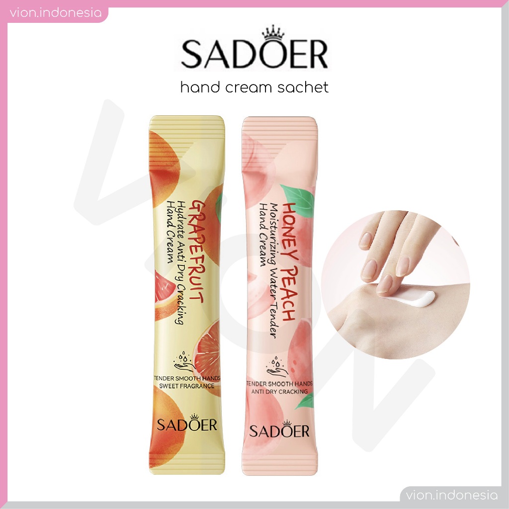 Jual SADOER Hand Cream Sachet Moisturizing Natural Fruit Lotion Harum Alami Menghaluskan SR049 ...