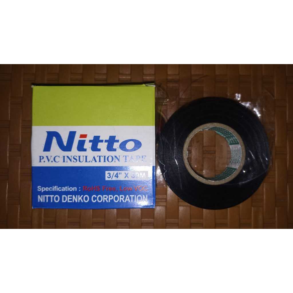 Jual Isolasi Listrik Nitto / Lakban Nitto / Tape Nitto PVC Insulation 3 ...