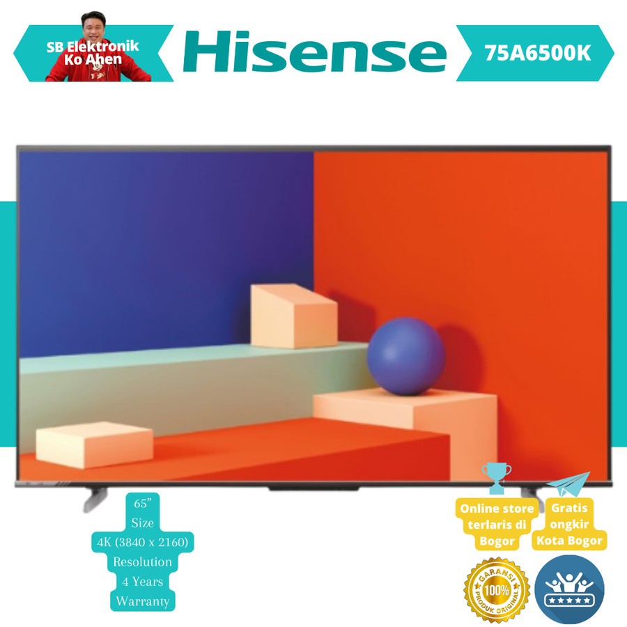 Jual Hisense 75A6500K 75 inch 4K UHD Google TV-Hands Free Voice Control ...