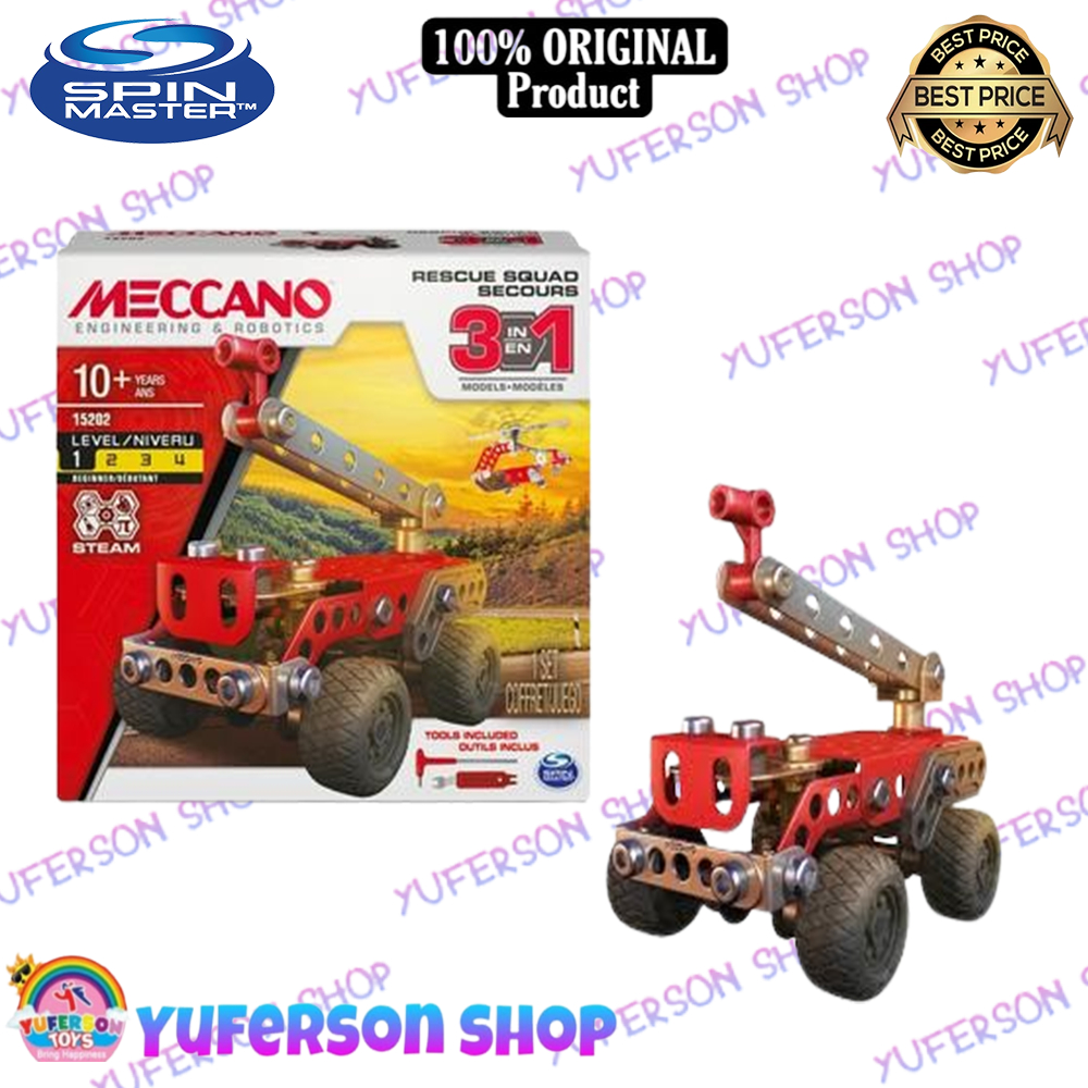 Jual MECCANO Engineering & Robotics 3in1 Rescue Squad Secours 15202 | Shopee Indonesia