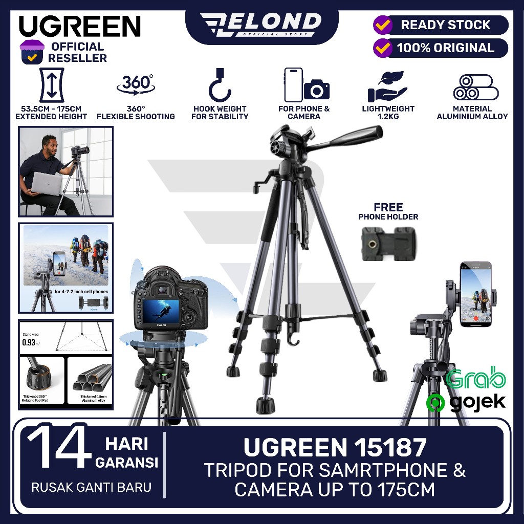 Jual UGREEN Tripod Kamera / Smartphone Live Streaming Lightweight ...