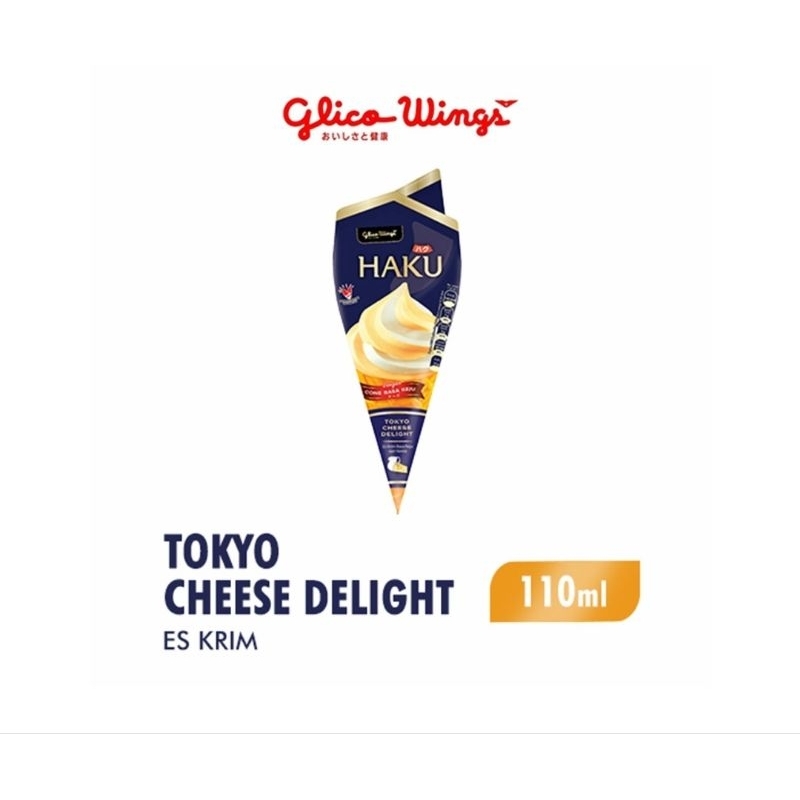 Jual Glico wings ice cream haku tokyo cheese delight / es krim / halal ...