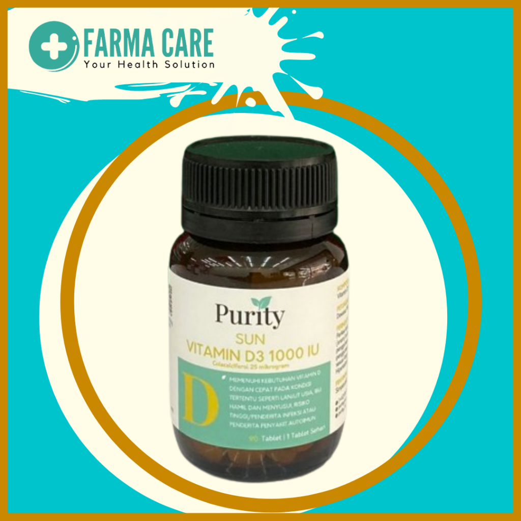 Jual PURITY SUN VITAMIN D3 1000 IU ISI 90 | Shopee Indonesia