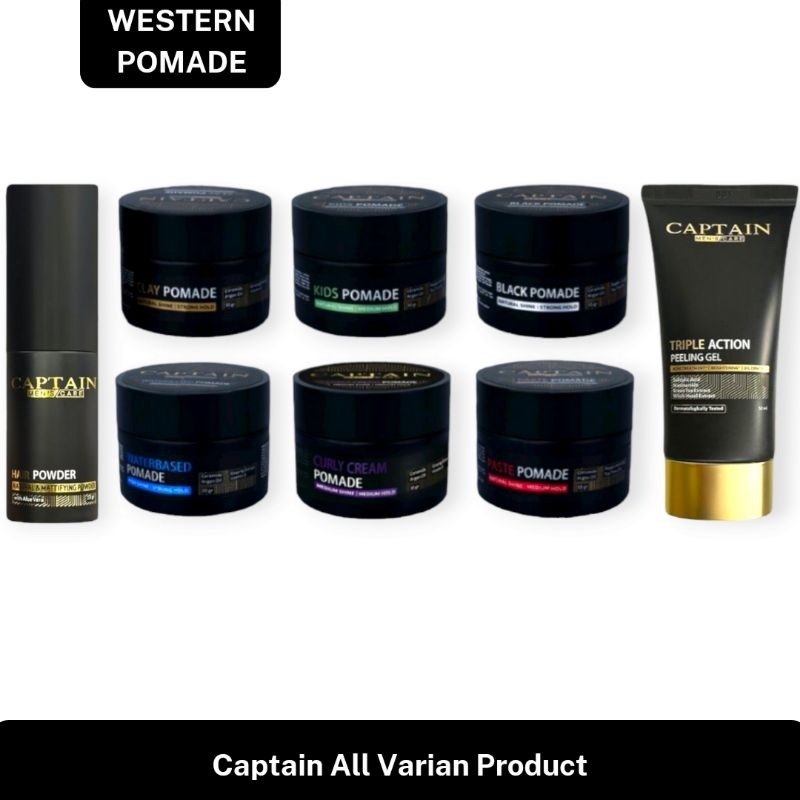 Jual Captain Men's Care All Varian Product | Pomade | Powder | Peeling ...