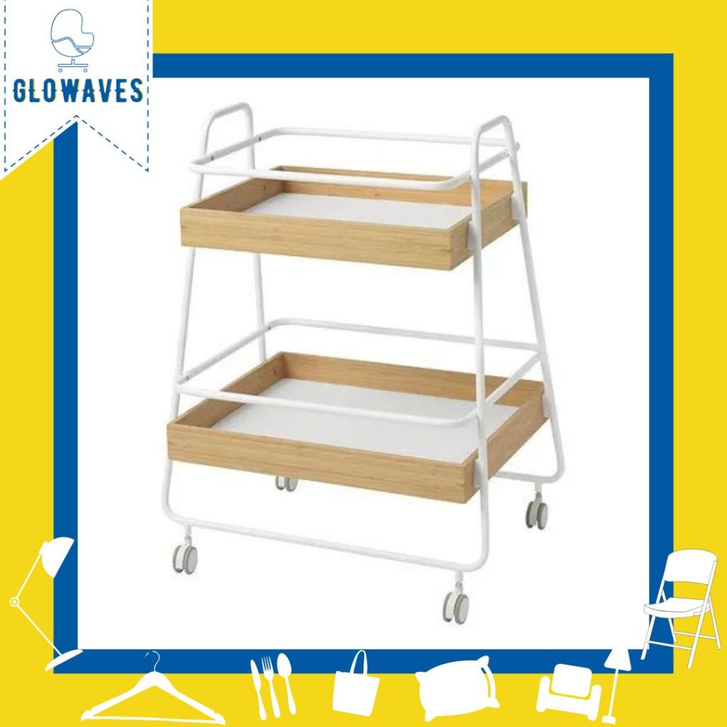 Jual SVENARUM Meja Troli dengan Penyimpanan / Meja Samping / Meja Rak ...