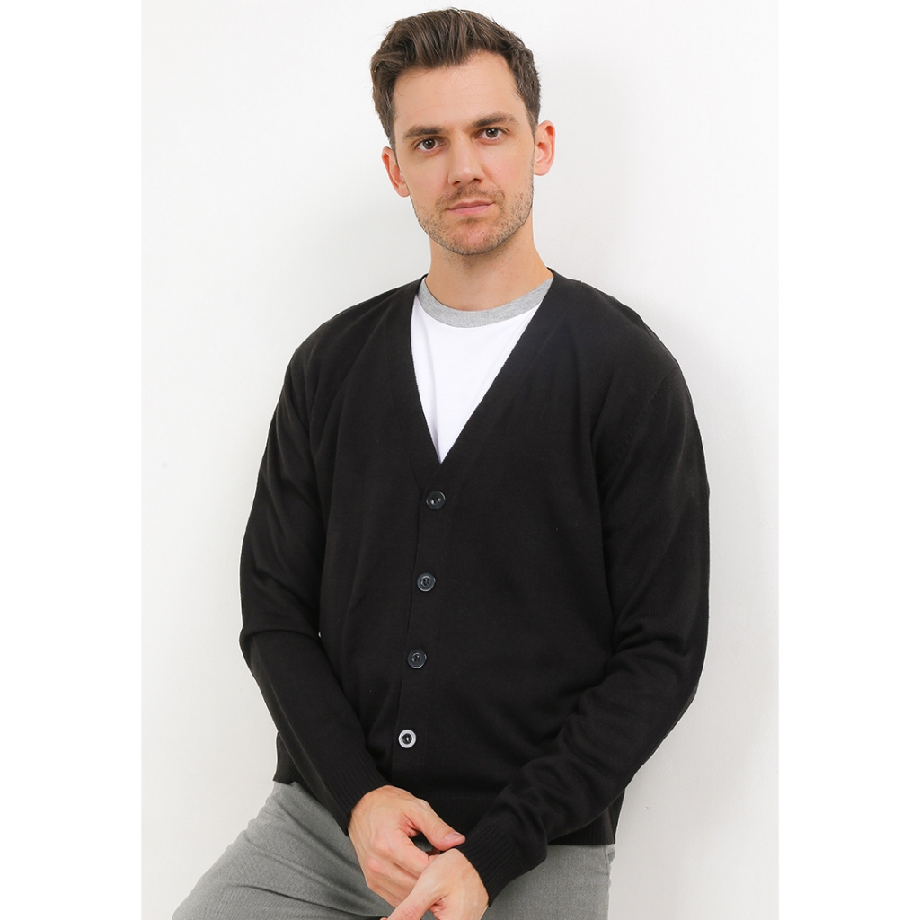 Jual PEPONI 1826 Cardigan Rajut Pria Kancing Tangan Panjang KerahV ...