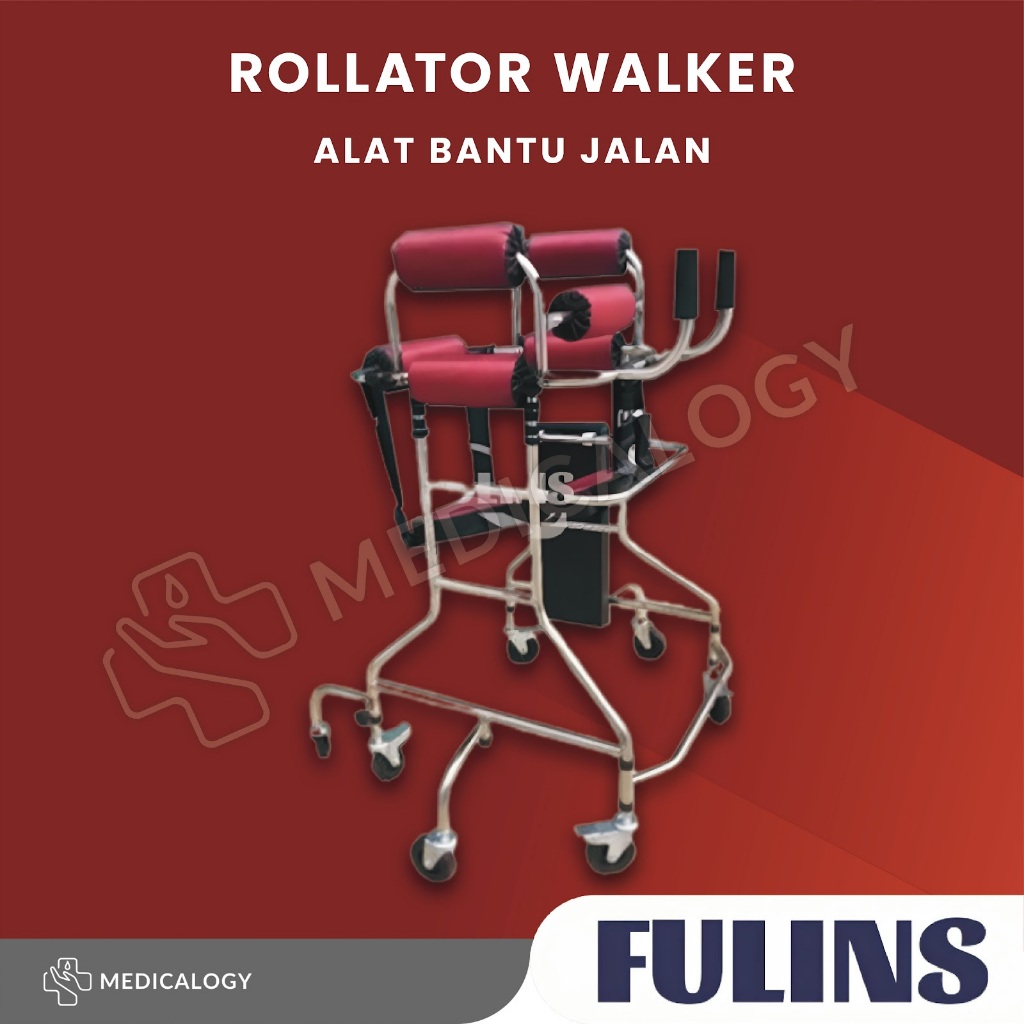 Jual Rollator Walker Dewasa Fulins / Alat Bantu Jalan | Shopee Indonesia