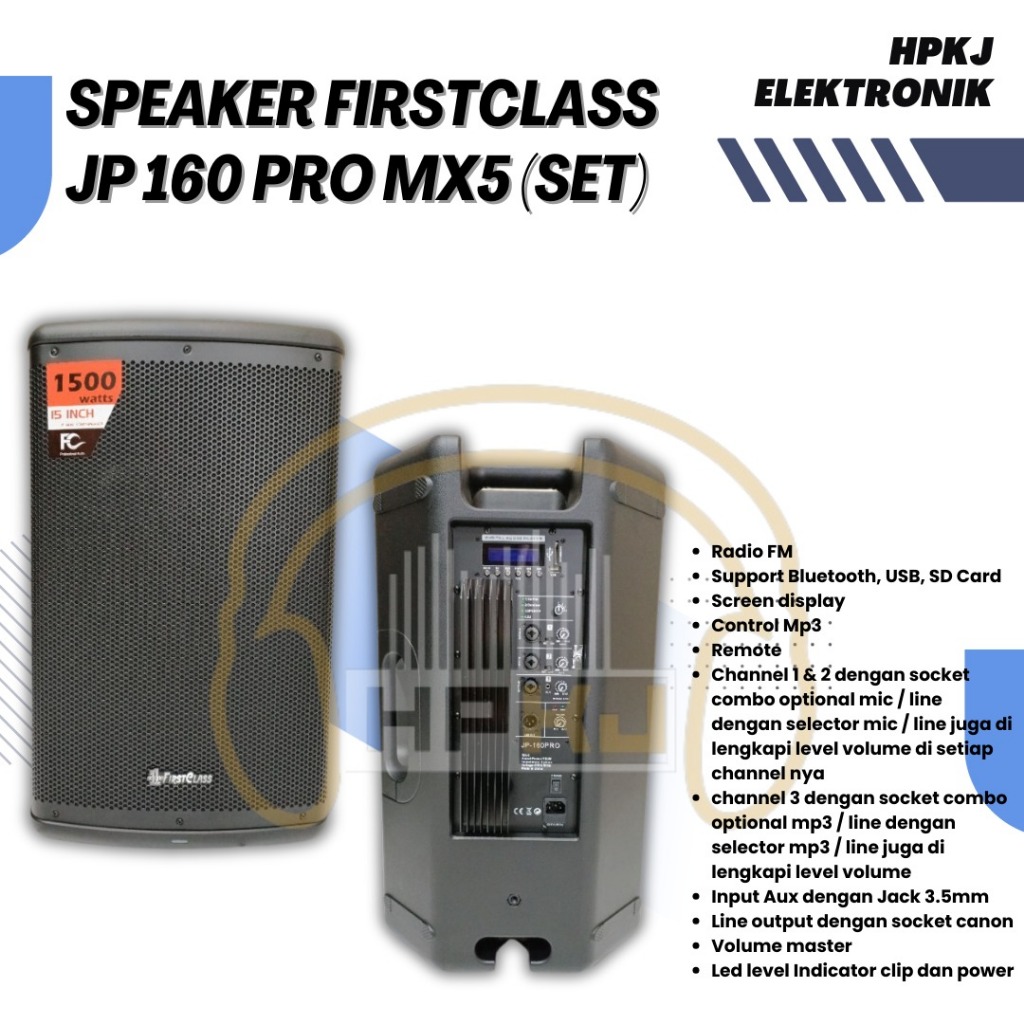 Jual Speaker Aktif Firstclass 15 inch MX-5 JP-160PRO MX5 First class active | Shopee Indonesia
