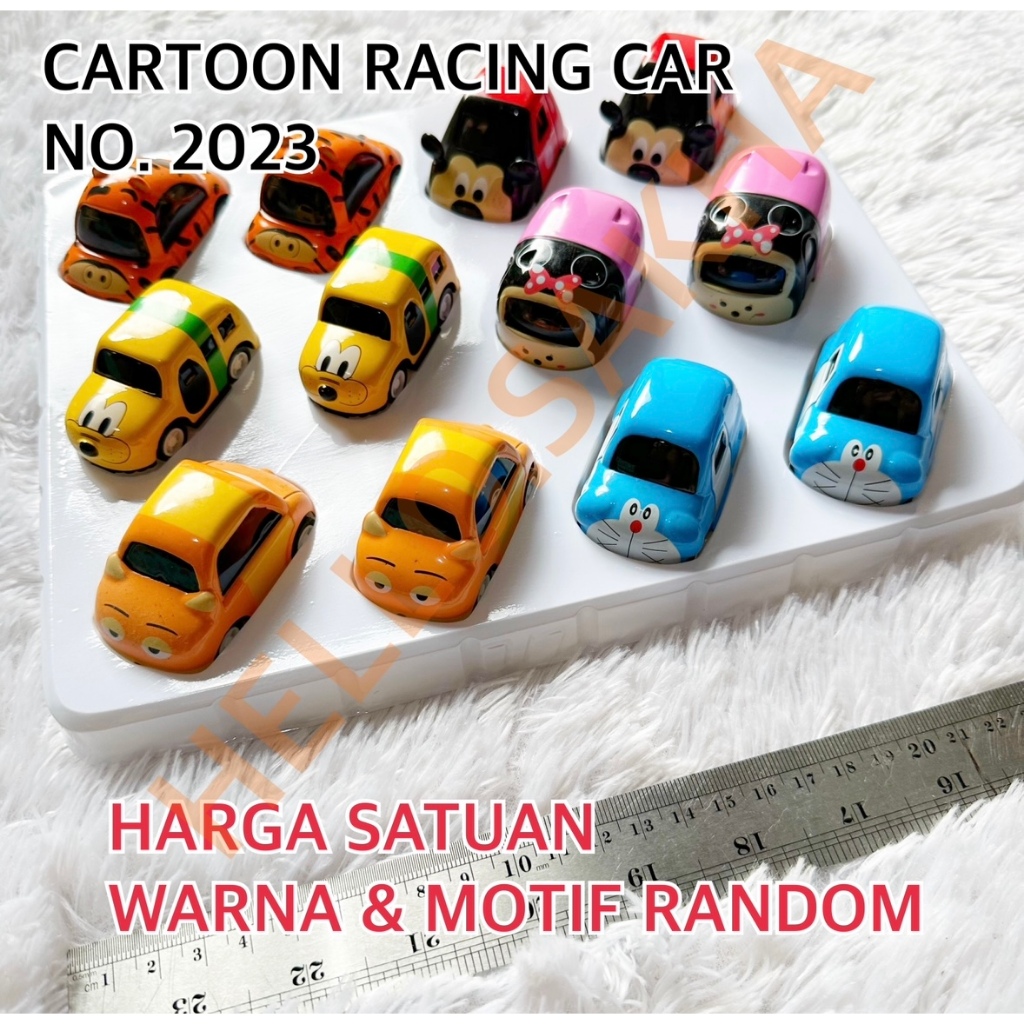 Jual MAINAN CARTOON RACING CAR NO. 2023 DIECAST BESI MOBIL MOBILAN ...