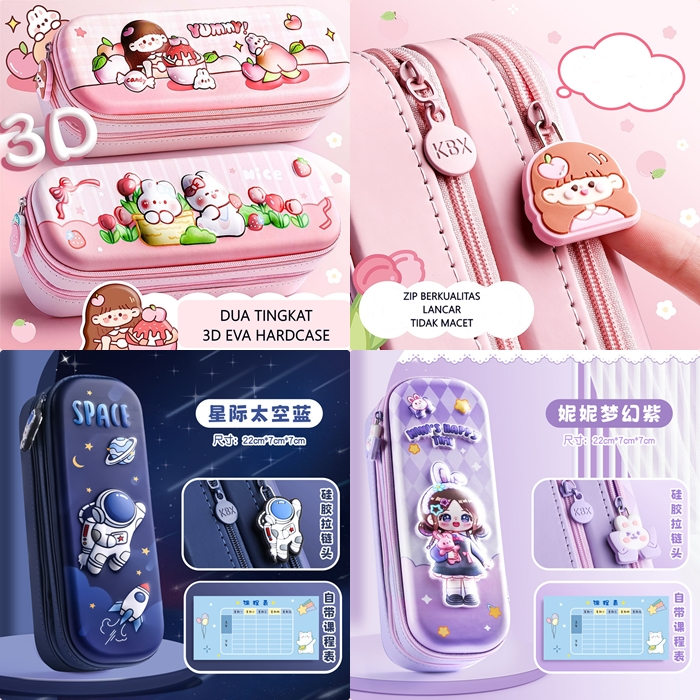 Jual [ORGM] Alat Tulis Kantor Perlengkapan Sekolah Kotak Pensil Dua ...