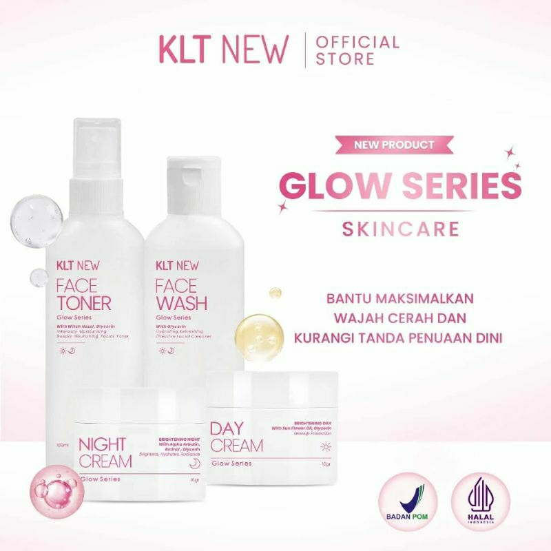 Jual Klt New Glow Series Bpom Original/New Klt Bpom/Cream KLT Black ...