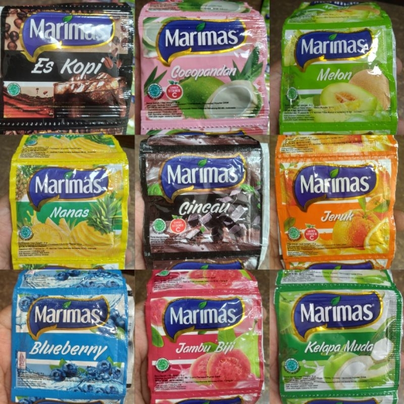 Jual Aneka Rasa Minuman Sachet Marimas Rentengan Renceng bubuk instan ...