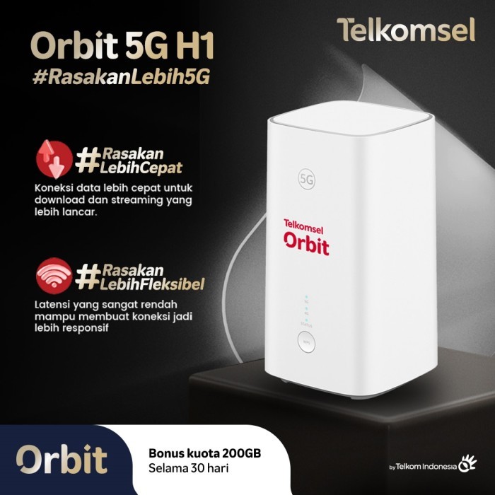 Jual TELKOMSEL ORBIT 5G G1 H1 MODEM WIFI Free Kuota 200GB Garansi Resmi | Shopee Indonesia