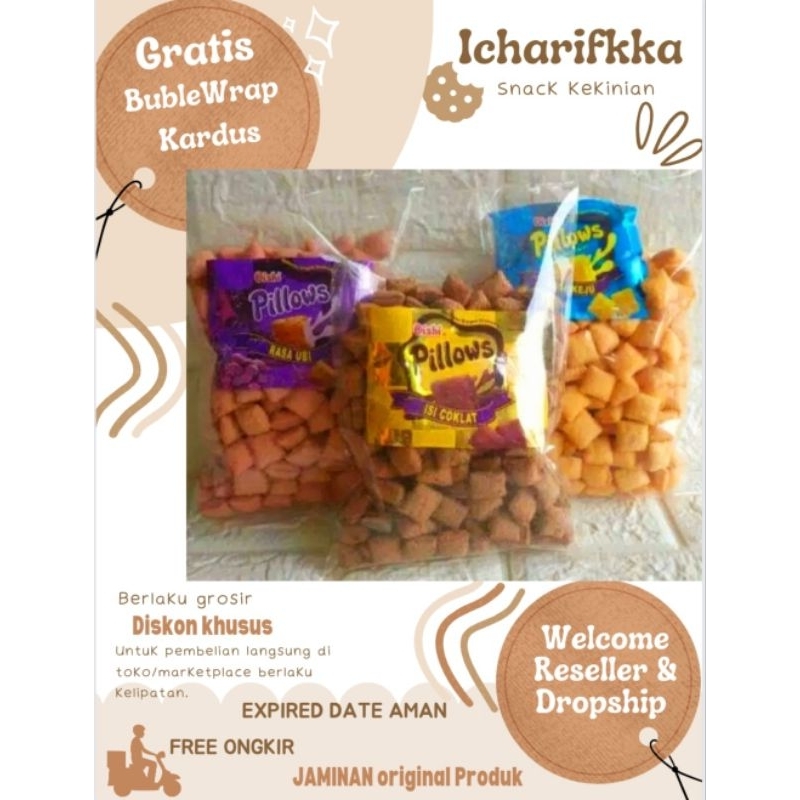 Jual ready stok PILLOW SNACK CEMILAN kiloan original SIAP KIRIM EXPIRED ...