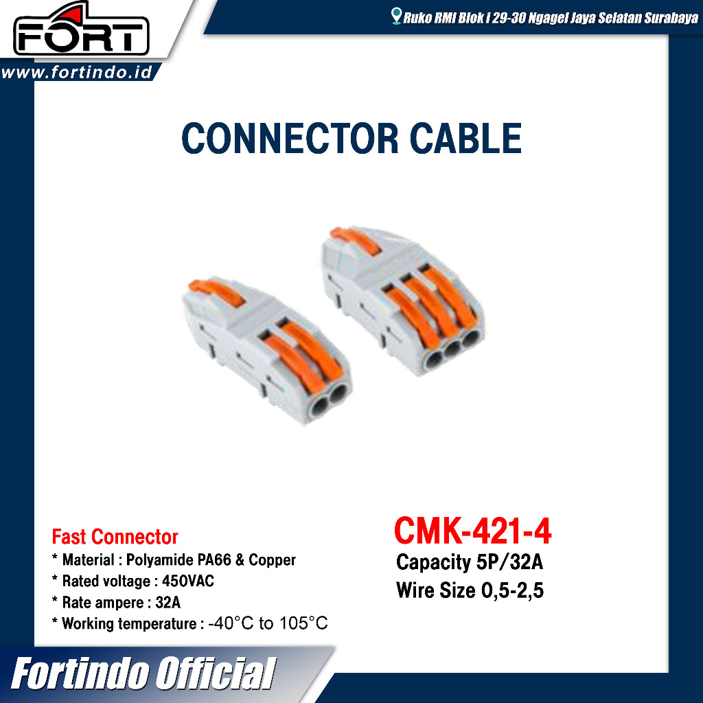 Jual Fast Connector CMK-421-4 Merk FORT | Shopee Indonesia