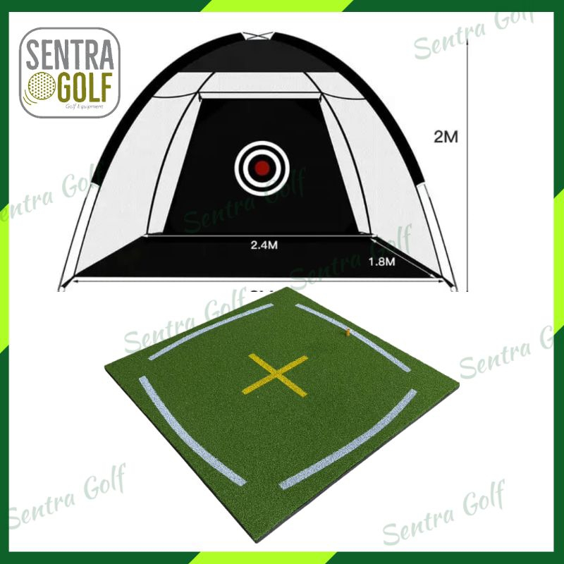 Jual Paket karpet driving golf garis ukuran variasi + tenda jaring golf ...
