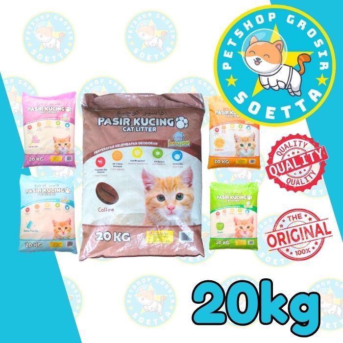 Jual PASIR KUCING KAWAN CAT LITTER 20 KG WANGI & GUMPAL (INSTAN KURIR ...