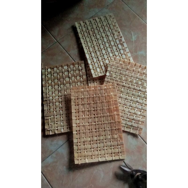 Jual Placement Alas Gelas dari Anyaman Bambu Alami | Shopee Indonesia