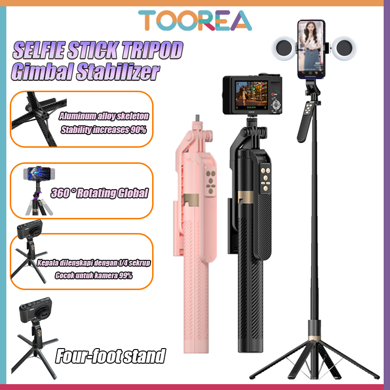 Jual Toorea Tripod Tongsis Bluetooth Remote Paduan Aluminium Tripod Hp