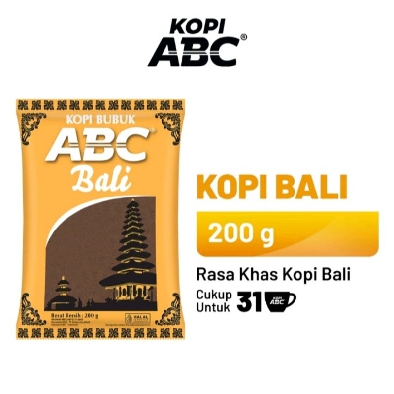 Jual kopi ABC bali 200gr kopi bubuk bali ABC dus 1 dus kopi abc bali ...