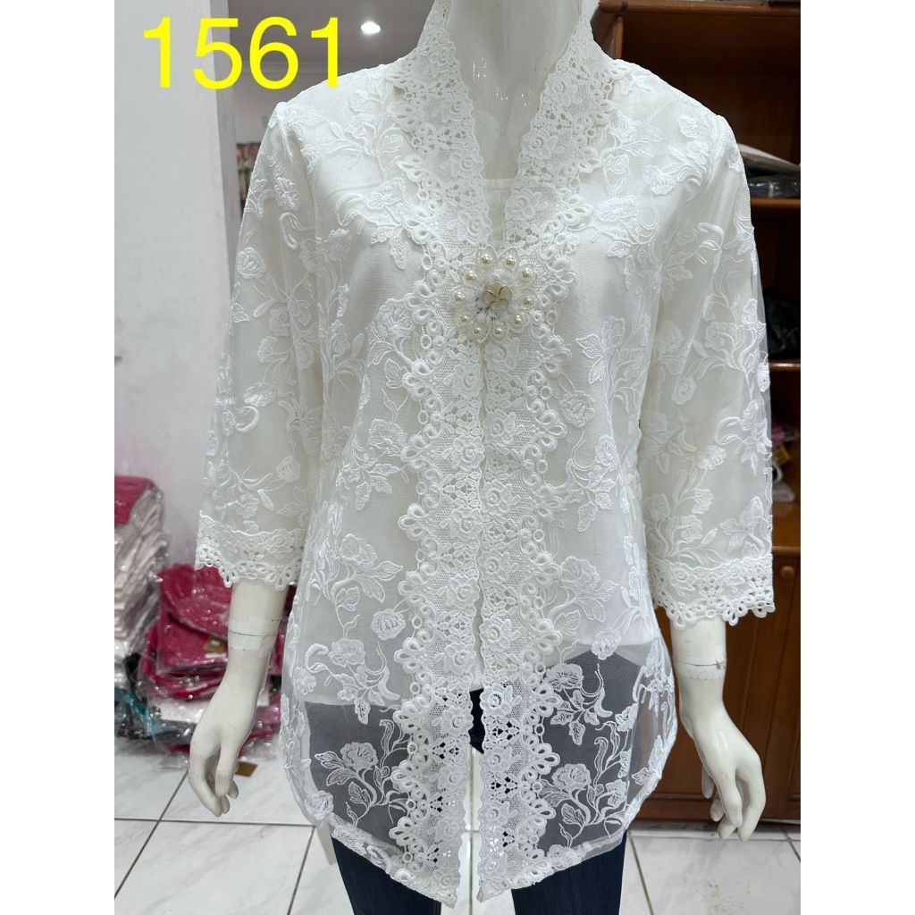 Jual 1481 1370 kebaya full brukat depan alexuez premium/kebaya rompi ...