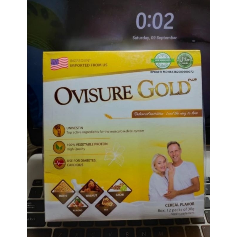 Jual OVISURE GOLD MILK SUSU VITAMIN TULANG SENDI NYERI OTOT OVISURE ...