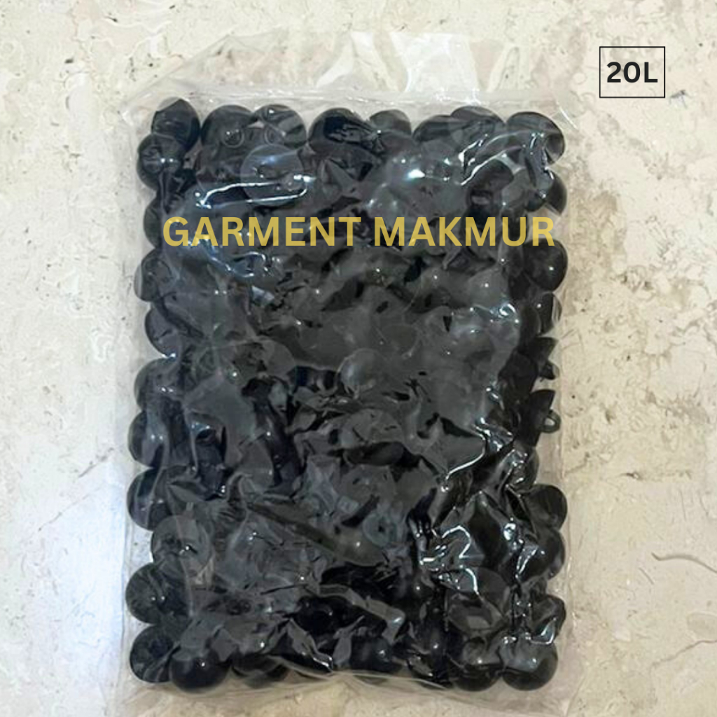 Jual Kancing Jamur Kristal Hitam Putih Bening | Kancing Jamur Bulat ...