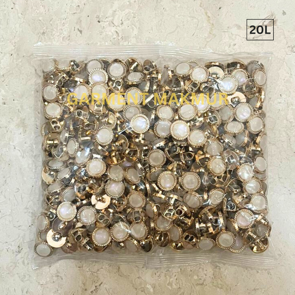 Jual Kancing Jamur Mutiara List Klasik 20L 24L 28L 32L | Kancing ...