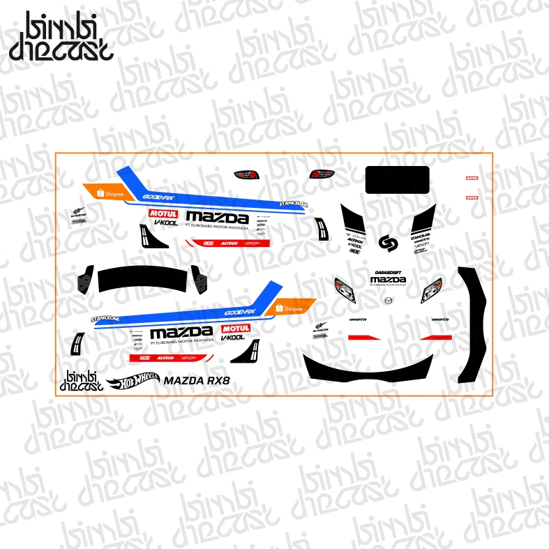 Jual Decal Hotwheels Mazda RX8 Garasi Drift | Shopee Indonesia