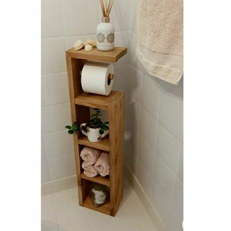 Jual Rak tissue toilet/stand tissue dan handuk kamar mandi | Shopee ...