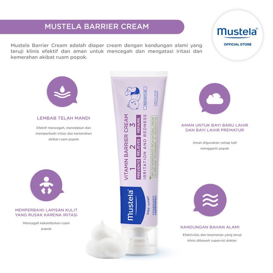 Jual MUSTELA Hydrabebe Facial Cream 40 ml - Krim Wajah Bayi | Body ...