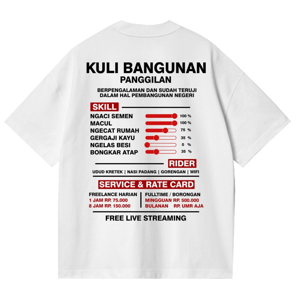 Jual Rollingstout Tshirt - BAJU Kuli Bangunan | Kaos Band | Parodi ...