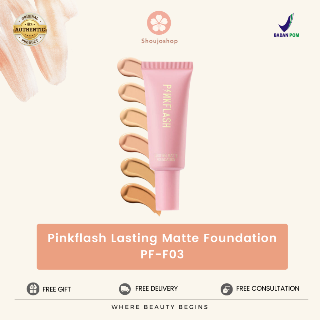 Jual Pinkflash Lasting Matte Foundation PF-F03 | Shopee Indonesia
