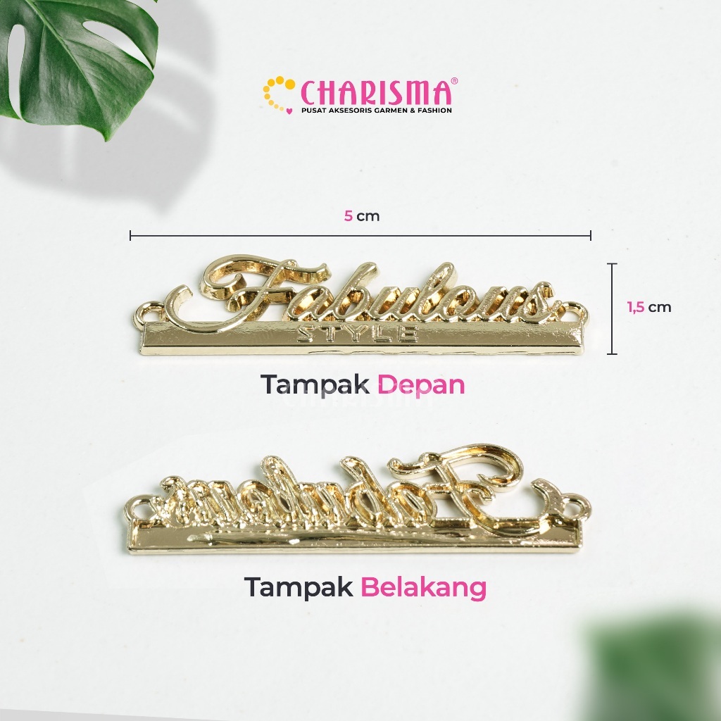 Jual Charisma Label Plat Besi Motif 6 - Label Tag Besi / Plat Hijab ...
