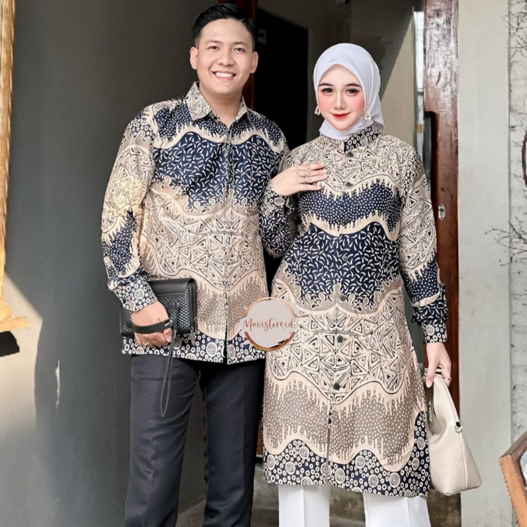 Jual Batik Tunik Couple | Batik Couple Modern | Baju Batik Couple | Batik Tunik Couple Terbaru ...