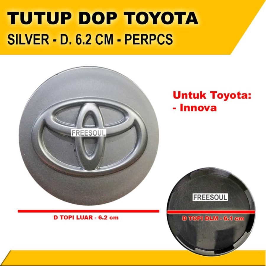 Jual Dop Velg Tutup Roda Innova 2005-2015 Diameter 6.2 CM | Shopee ...