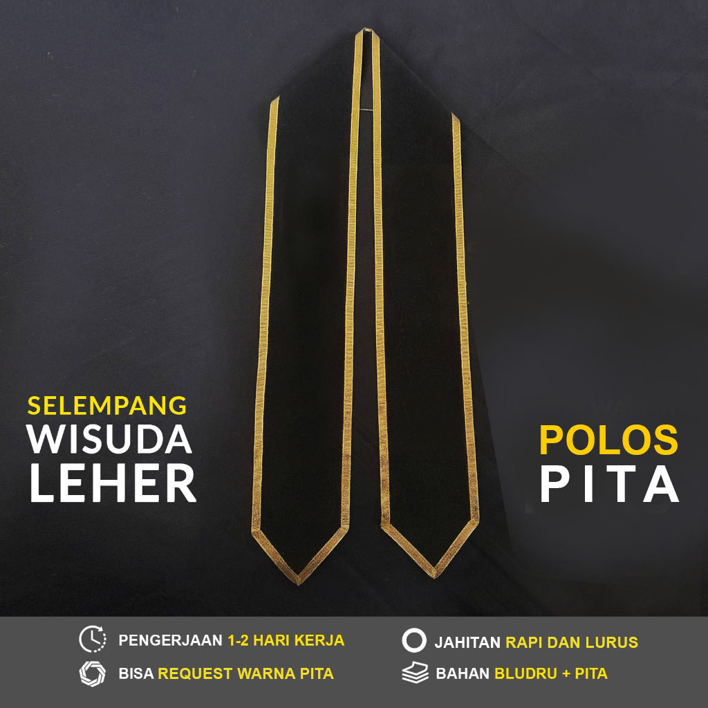 Jual selempang leher polos/selempang wisuda polos/selempang sash polos ...