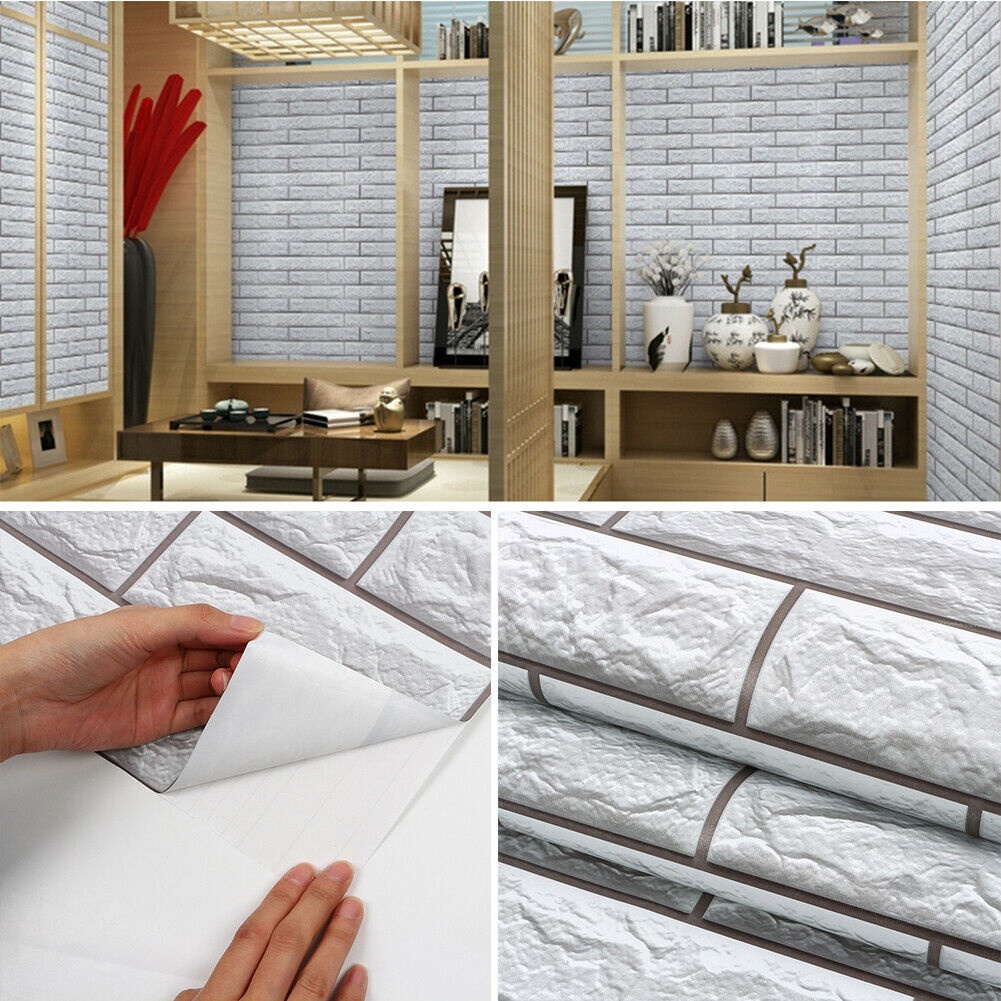 Jual Wallpaper Dinding Motif Bata 3D Ukuran Panjang 8 s/d 9 Meter x ...