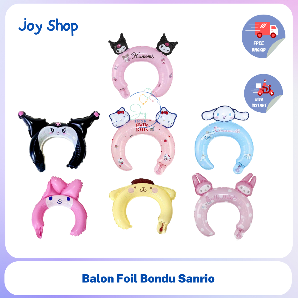 Jual Balon Foil Bondu Sanrio Cinnamoroll Kuromi Bando Hellokitty ...