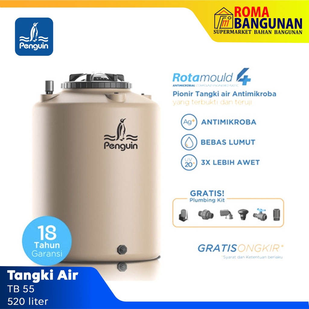 Jual PenguinTangki Air / Toren Air / Tandon TB 55 / TB55 520 Liter ...