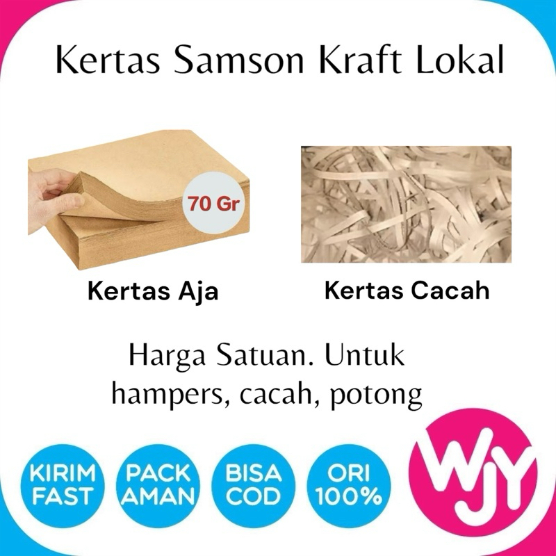 Jual Kertas hampers lokal Kertas Kraft A4 70 Gram 70gram 70gr SATUAN ...