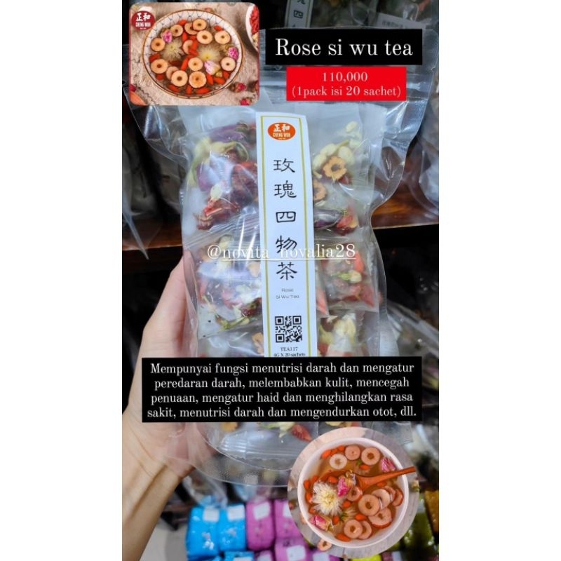 Jual Rose si wu tea isi 20 sachet (Po penang) | Shopee Indonesia